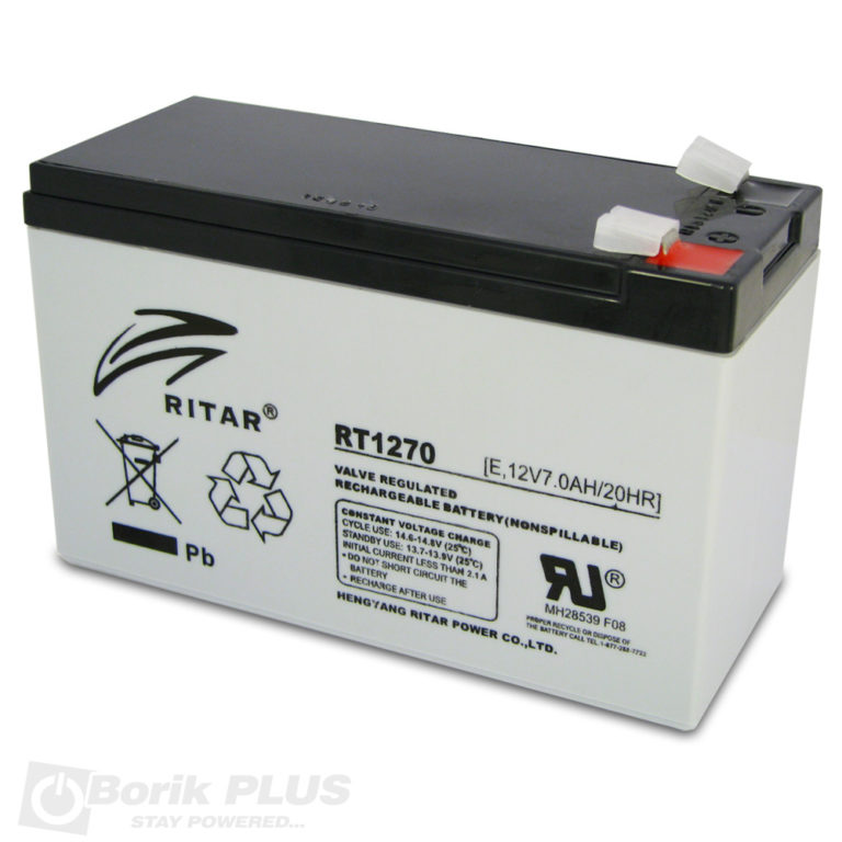 Ritar RT1270 Olovna VRLA baterija 12V 7Ah F2 | Borik Plus-Vrla baterije